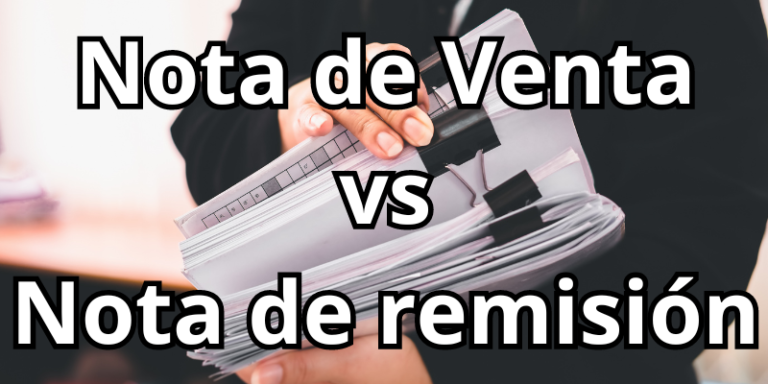 Nota de venta o de remisión 《 DIFERENCIAS